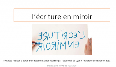 Comment Faire Une Écriture En Miroir – IRMT